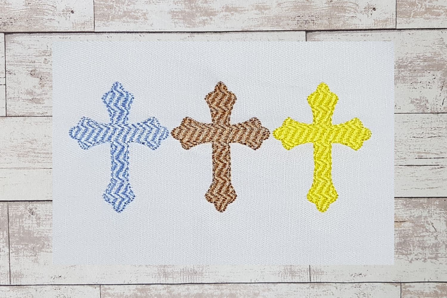 Cross Trio Fill Stitch Embroidery 3x3 4x4 5x4 5x7 5x8 6x10 | Etsy