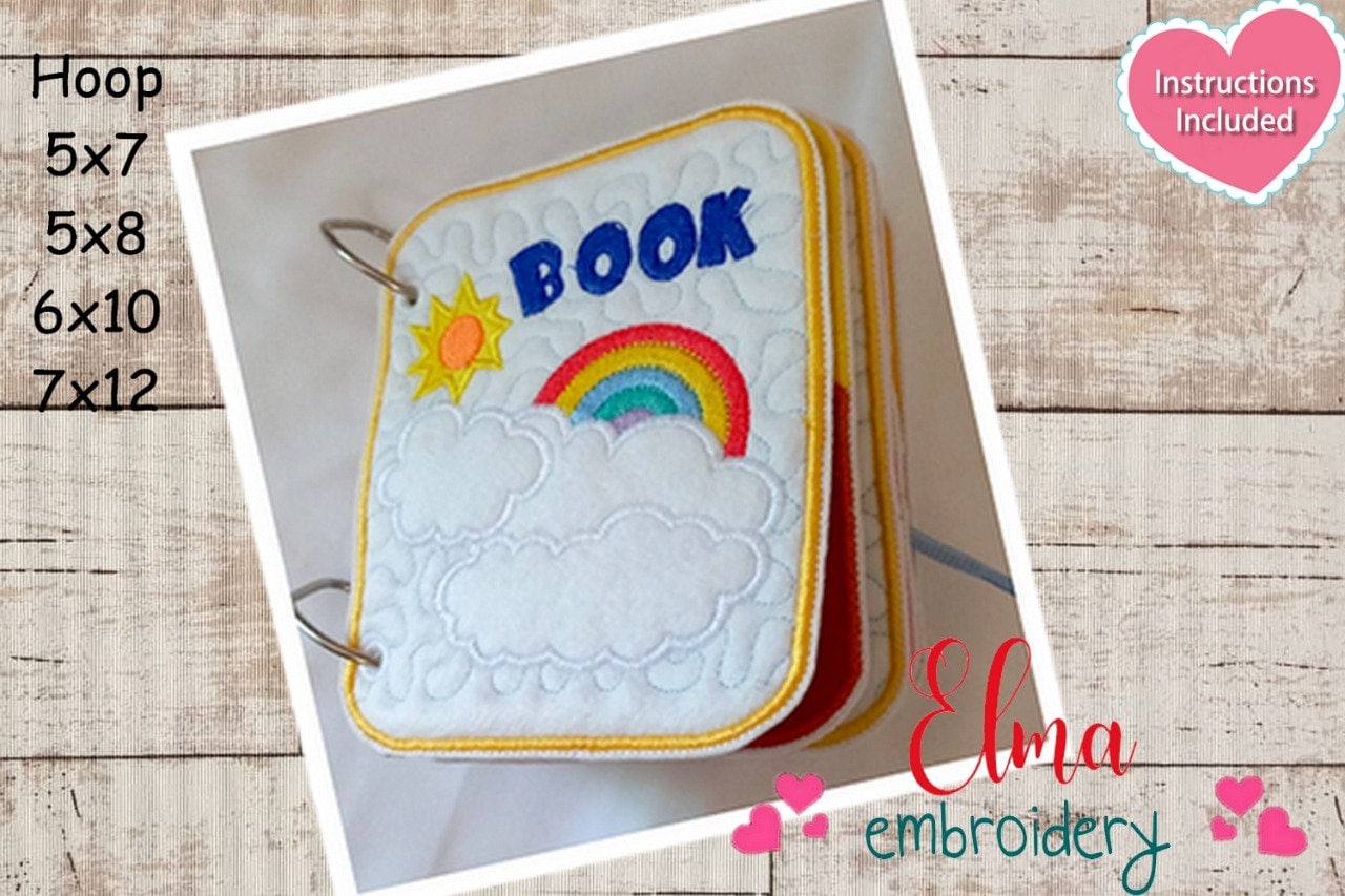 Felt Sensory Book Game, 6 Activities ITH Applique (embroidery Machine ...