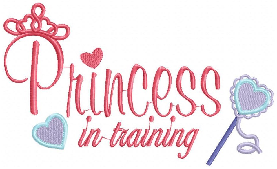 Princess in Training Embroidery Design for Baby Girls (digital Download ...