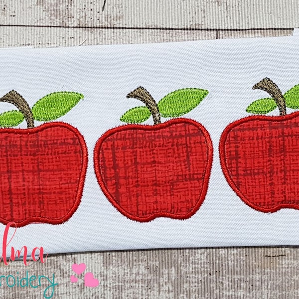 Apple Applique - Etsy