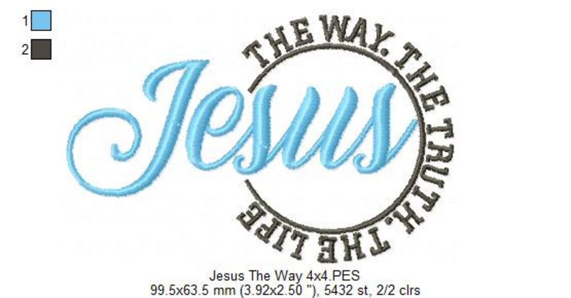 Jesus Embroidery Design: Christian Religious Fill Stitch (digital ...