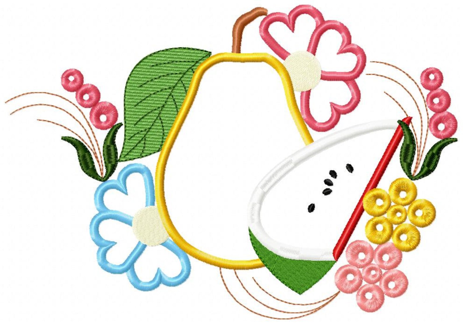 Fruits Collection Applique Kitchen Embroidery 4x4 5x4 | Etsy