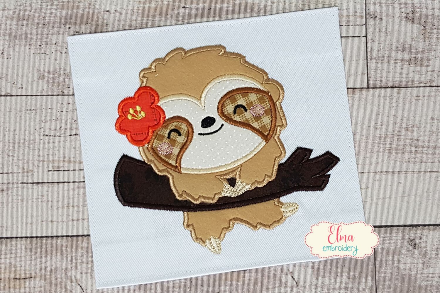 Sloth Girl Machine Embroidery Design Applique Embroidery | Etsy