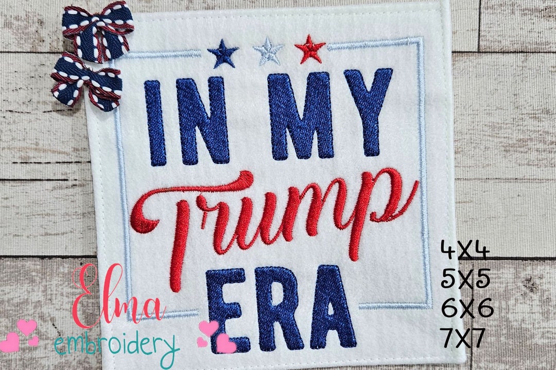 Trump Era Fill Stitch Embroidery Design: Republican Patterns (digital ...