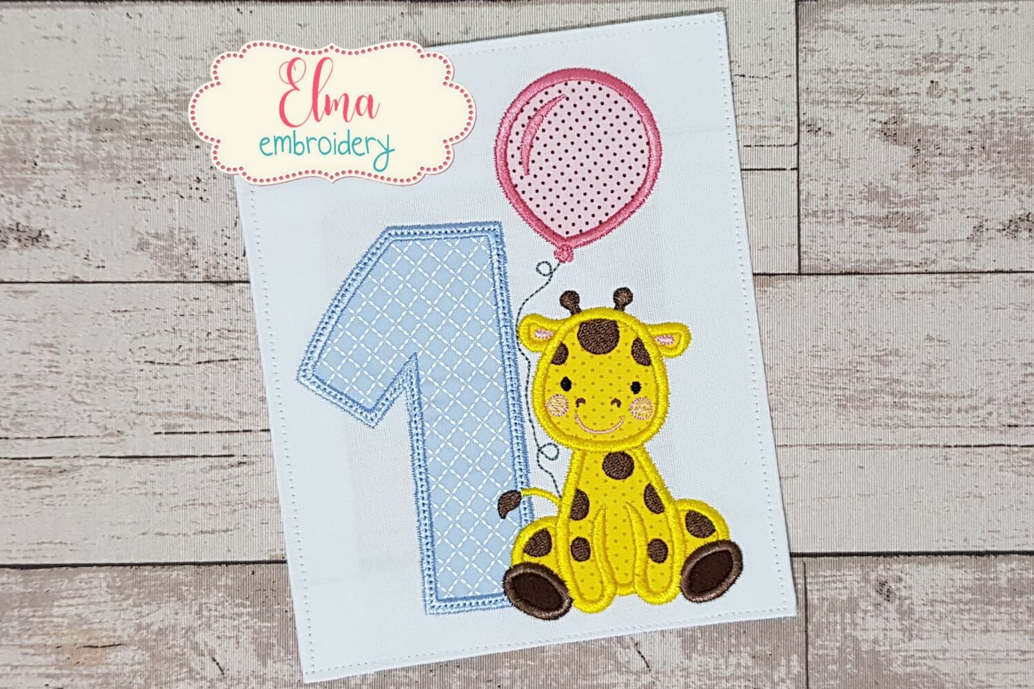 Giraffe Boy Number 1 One 1st Birthday Applique Embroidery - Etsy