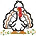 Thanksgiving Turkey - 4x4 5x4 5x7 - Thanksgiving Embroidery - Machine ...