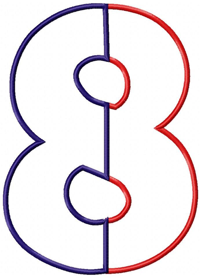 Patriotic Numbers Birthday Set Numbers 1-11 Applique 4x4 | Etsy