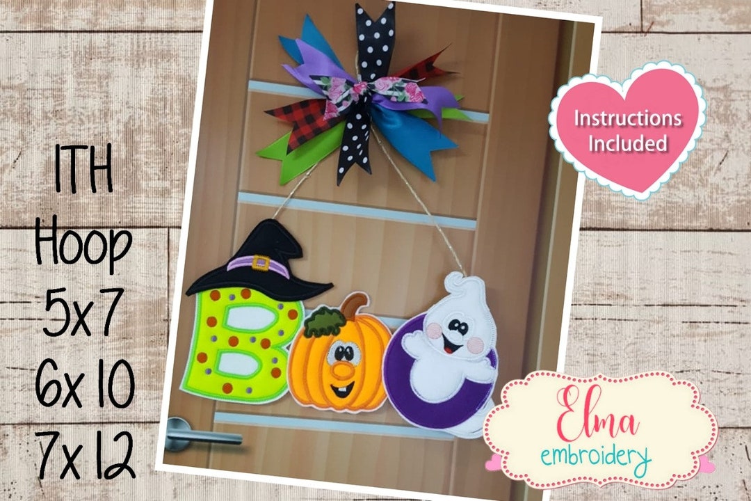 Boo Pumpkin Ghost Hat - Halloween Embroidery Design (ITH Project) - Etsy