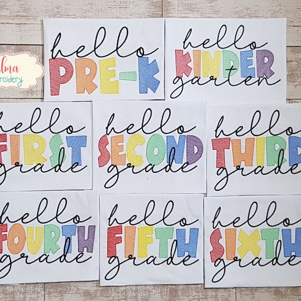 Back to School Applique Designs - Etsy