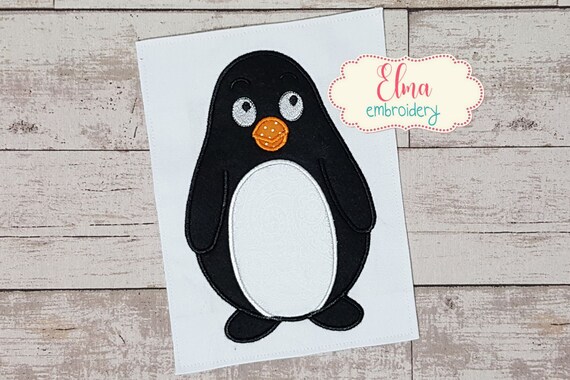 Penguin Machine Embroidery Design Applique Embroidery | Etsy