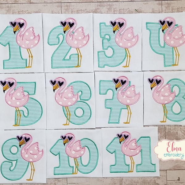 Flamingo Embroidery - Etsy