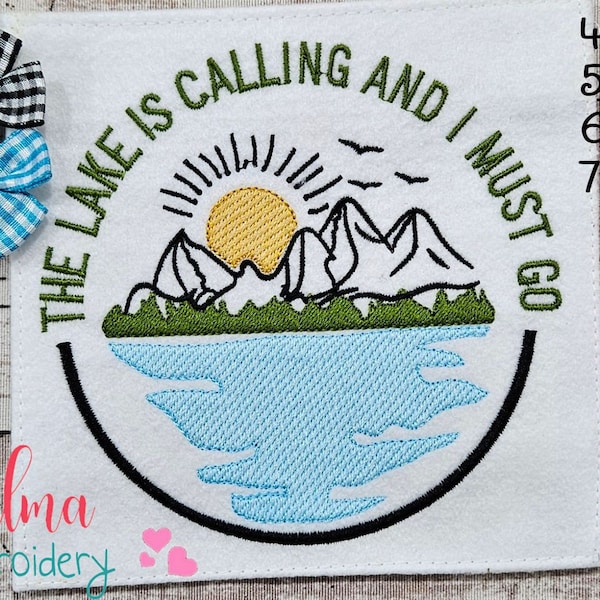 Lake Embroidery Pattern - Etsy