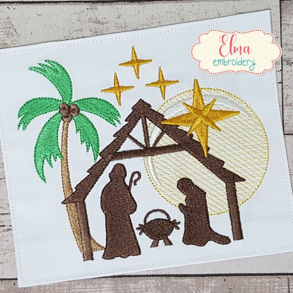 Nativity Embroidery - Etsy