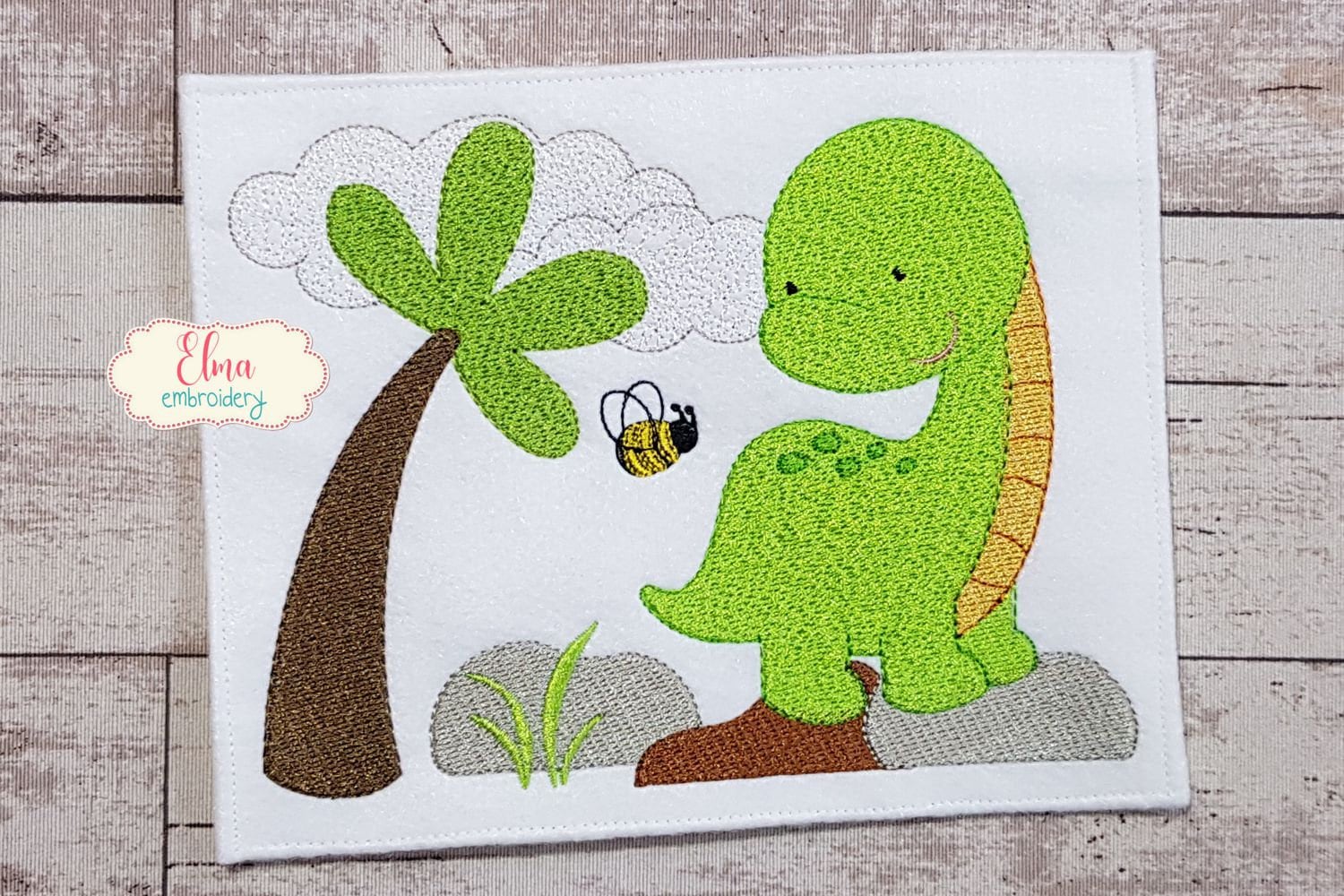Cute Baby Dinosaur Machine Embroidery Design Fill Stitch - Etsy