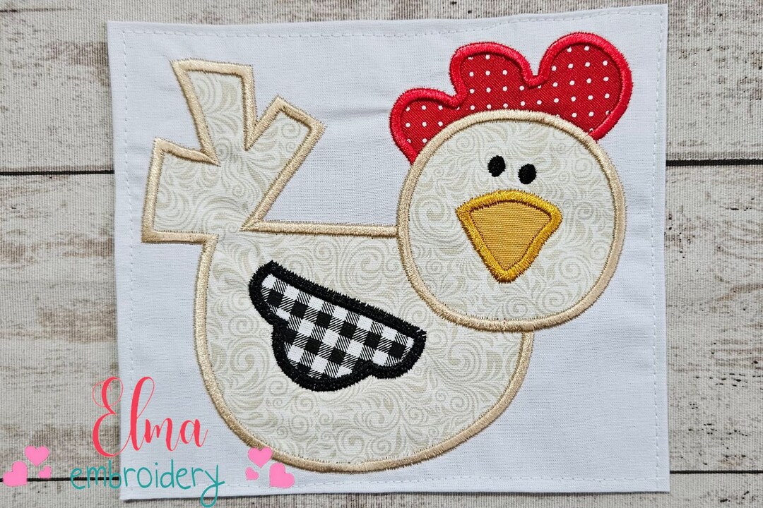 Little Farm Chicken - Machine Embroidery Design - Applique - Animal ...