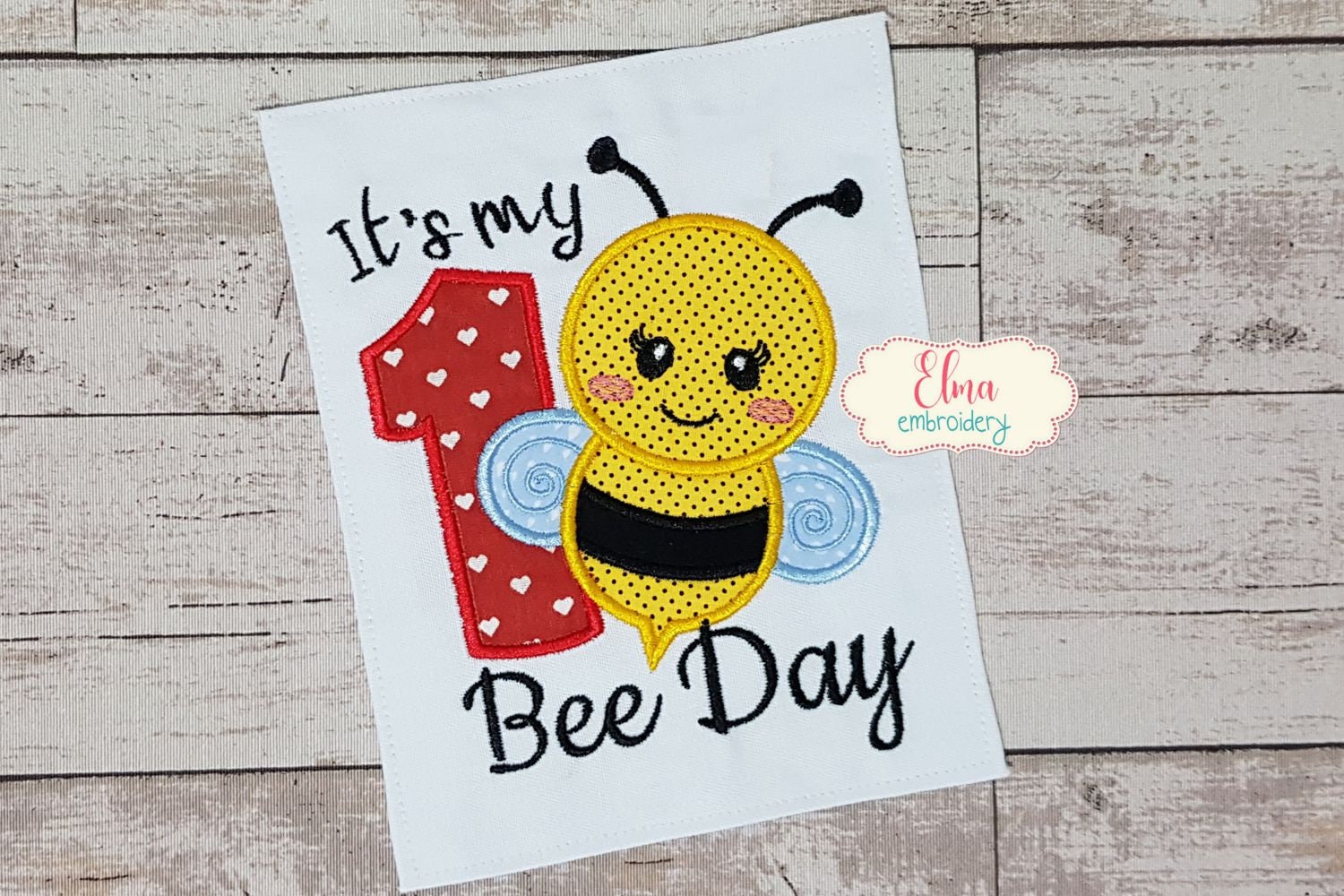 It's My Bee Day 1 One 1st Birthday Applique Embroidery | Etsy