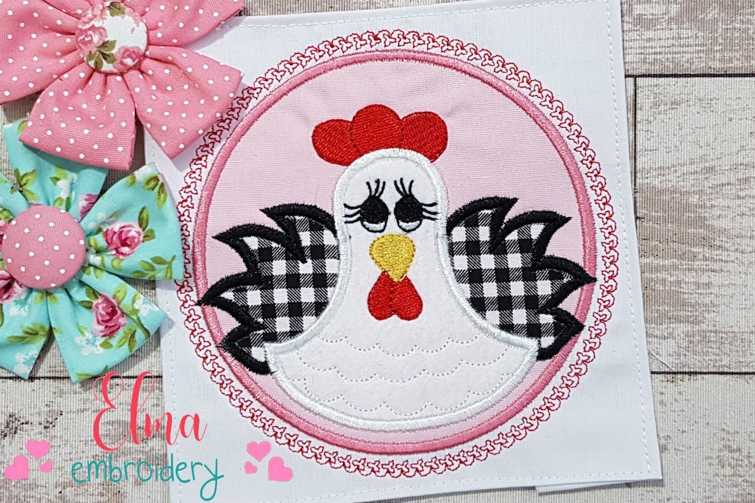 Chicken Frame - Machine Embroidery Design - Applique - Animal ...