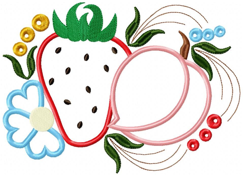 Fruits Collection Applique Kitchen Embroidery 4x4 5x4 | Etsy