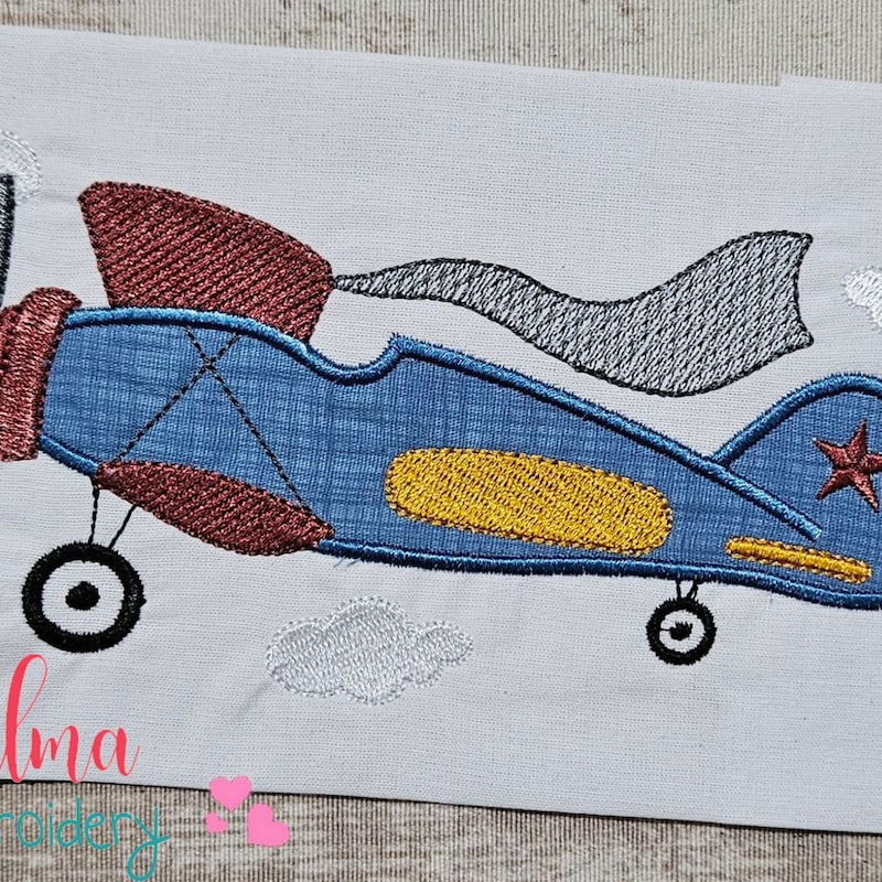 Airplane Applique Design - Etsy