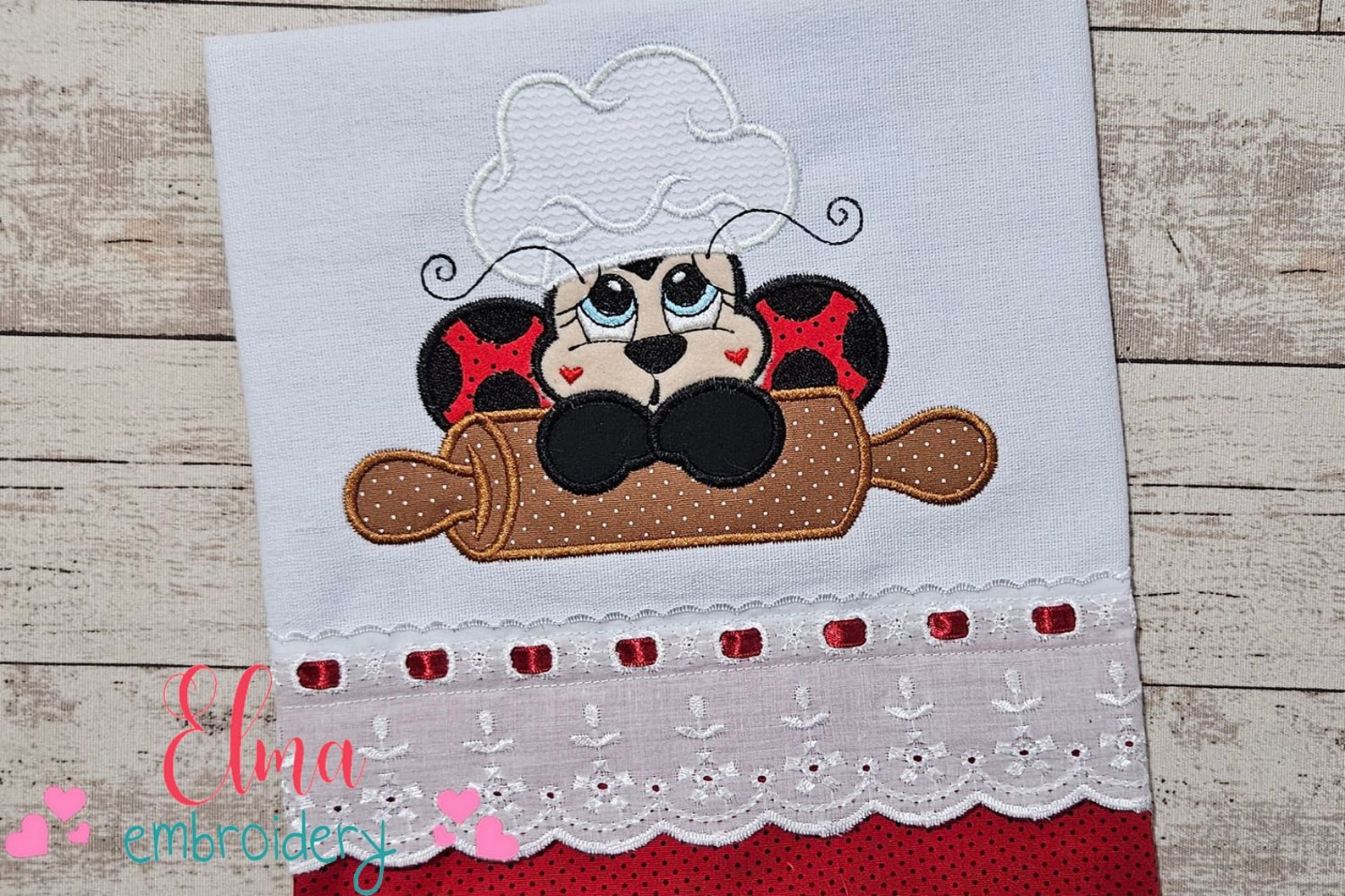 Kitchen Chef Ladybug Machine Embroidery Design Applique - Etsy