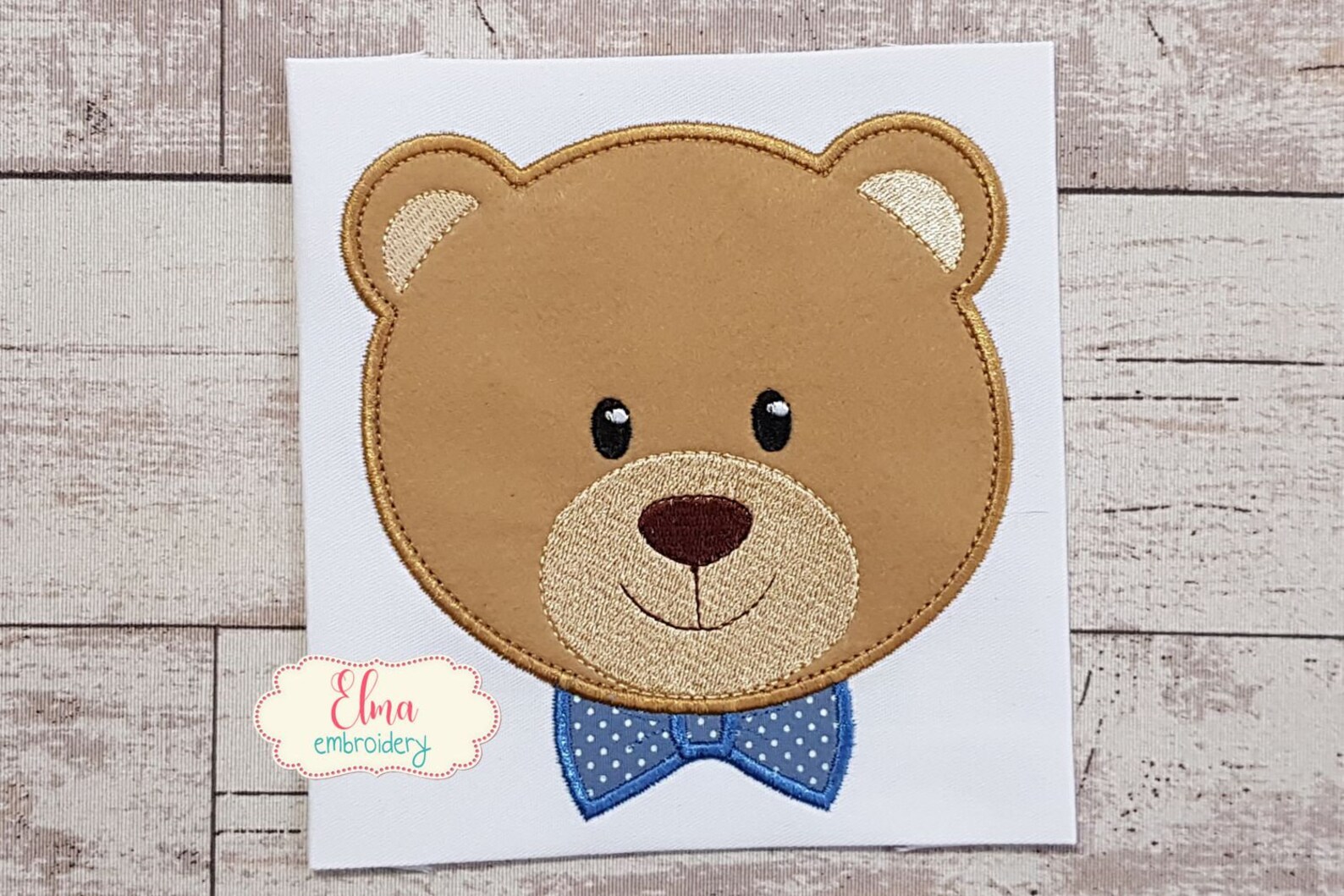 Teddy Bear Face Boy Machine Embroidery Design Applique | Etsy