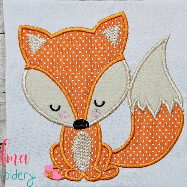 Fox Applique Design - Etsy