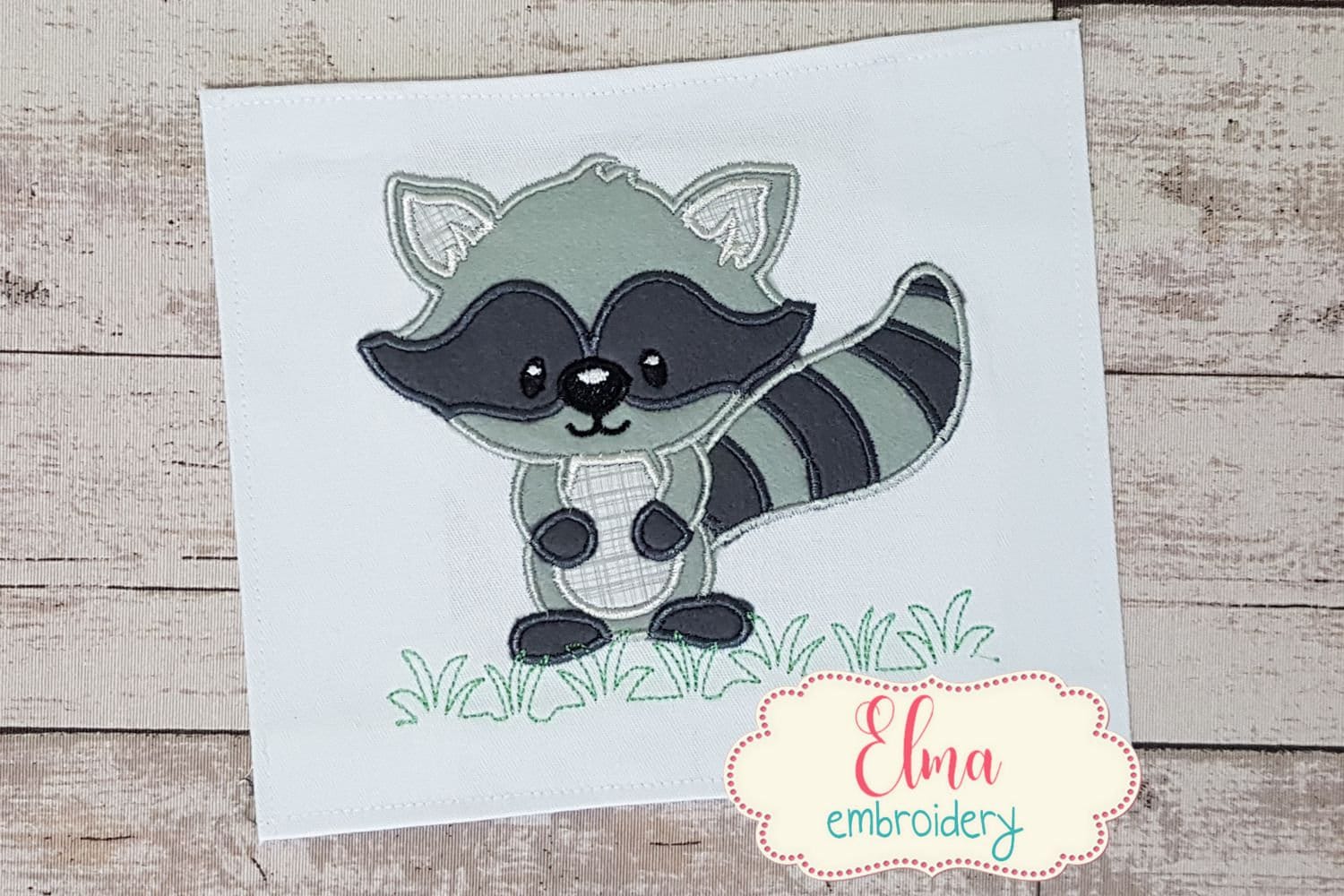 Raccoon Machine Embroidery Design Applique Embroidery - Etsy