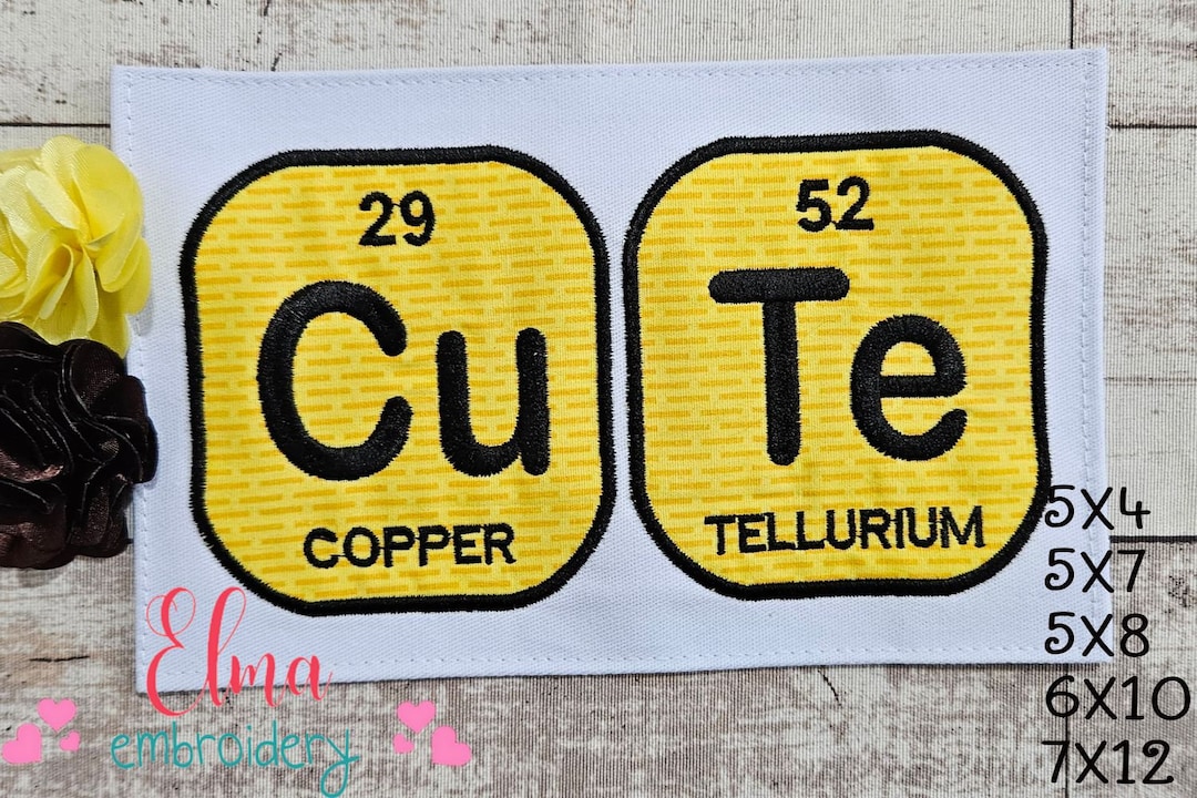 Cute Periodic Table Elements - 5x4 5x7 5x8 6x10 7x12 - Machine ...