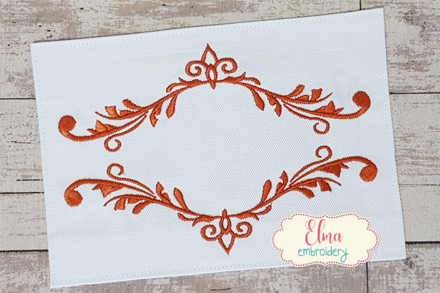 Arabesque Frame Fill Stitch Embroidery 4x4 5x7 7x12 - Etsy