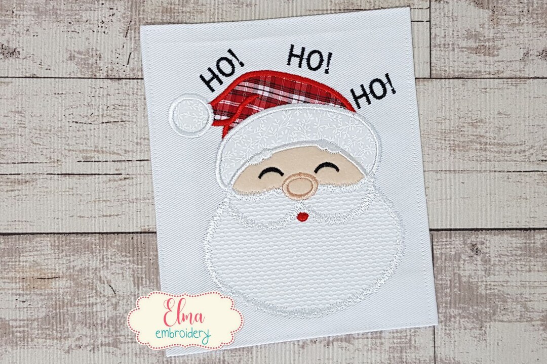Christmas Santa Face Embroidery Design - 4x4 5x5 6x6 7x7 (digital ...