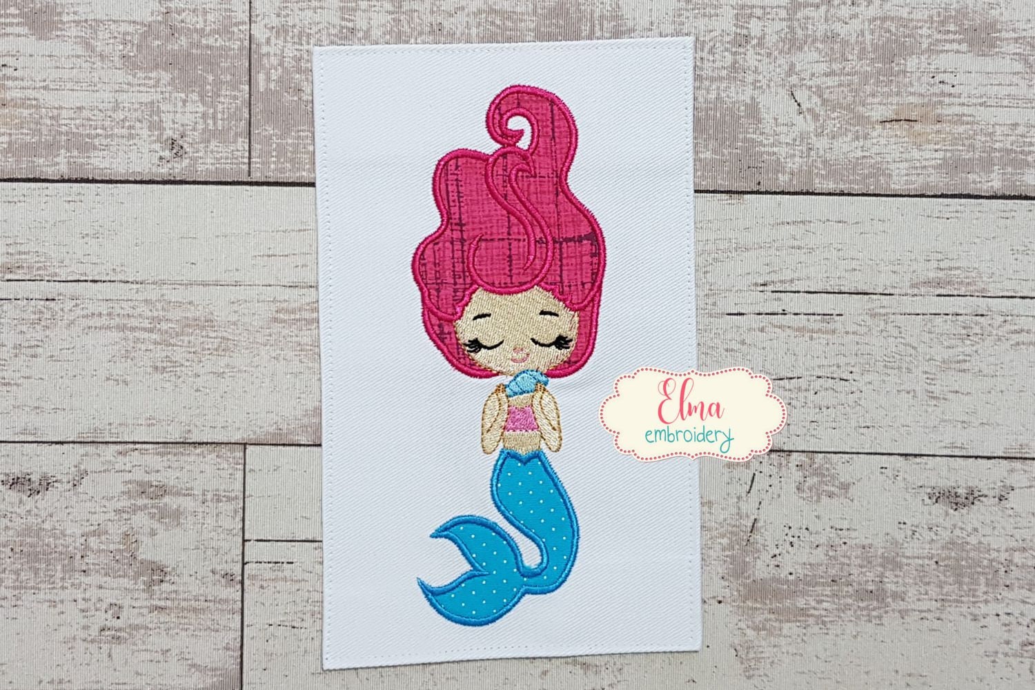 Mermaid Applique - Machine Embroidery Design (digital Download) - Etsy