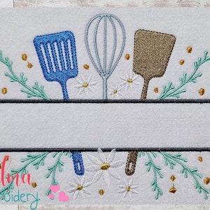 Kitchenware Kitchen Slpit - Fill Stitch - Kitchen Embroidery - 4x4 5x4 ...