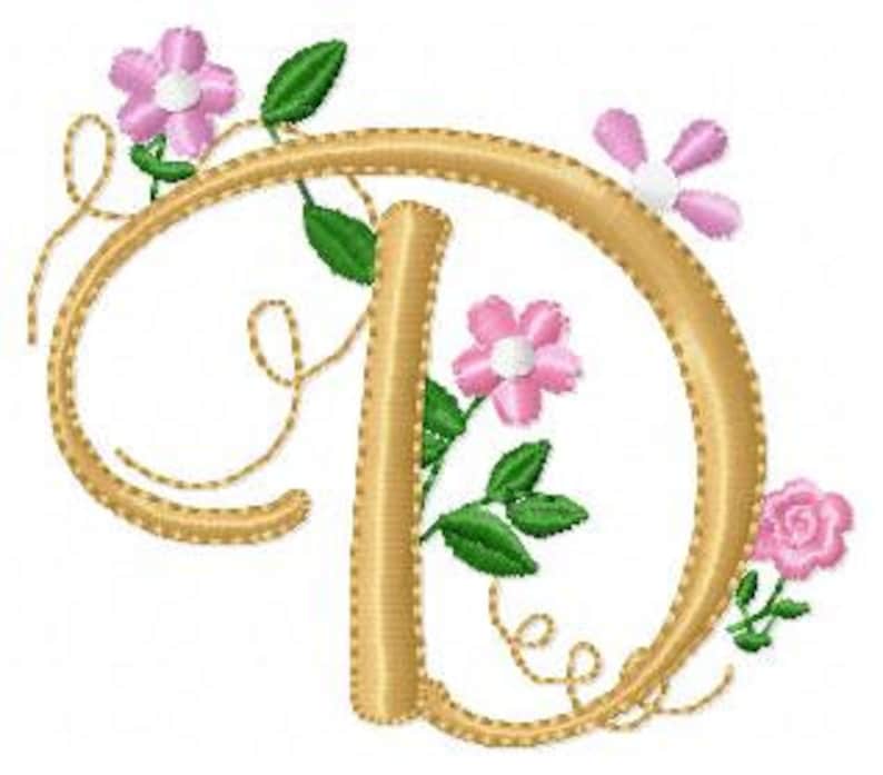 Floral Alphabet Fill Stitch Machine Embroidery Design (2x2 3x3 4x4) - Etsy
