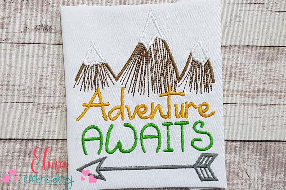 Adventure Awaits - Machine Embroidery Design - Fill Stitch Embroidery ...