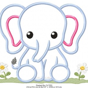 Baby Elephant Applique - Machine Embroidery Design (4x4 5x5 6x6 7x7) - Etsy
