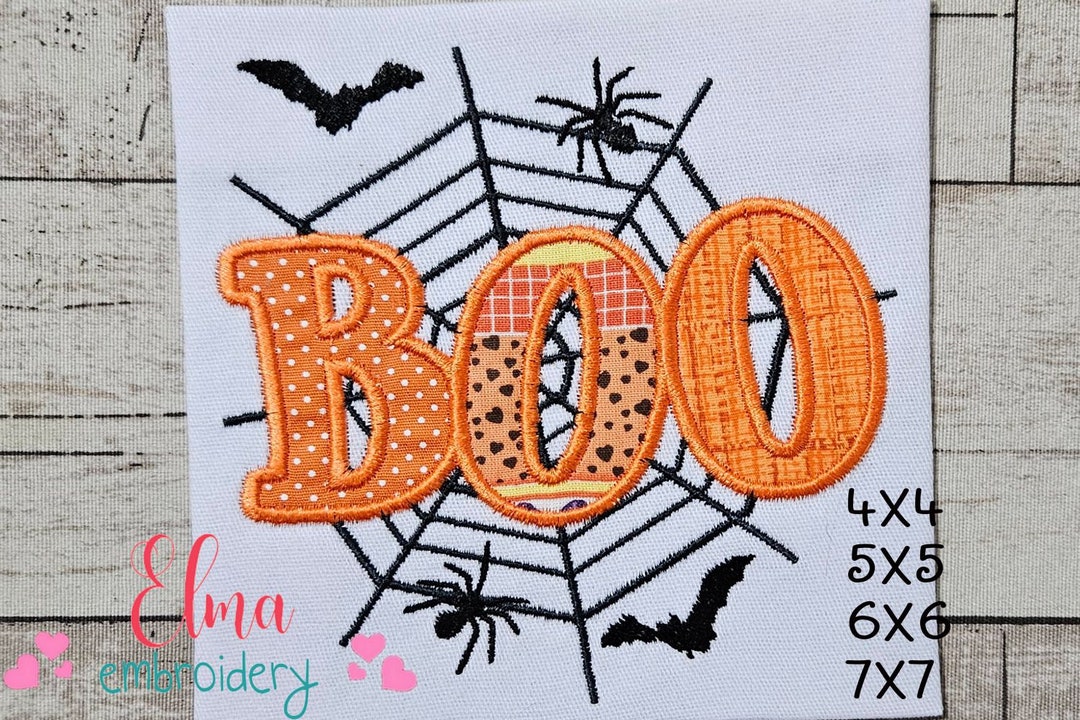 Halloween Boo Applique Embroidery Design (digital Download) - Etsy
