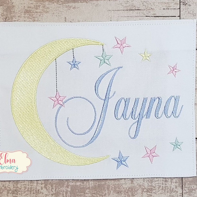 Moon Embroidery - Etsy