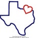 Texas Map With Heart Machine Embroidery Design Applique Embroidery ...