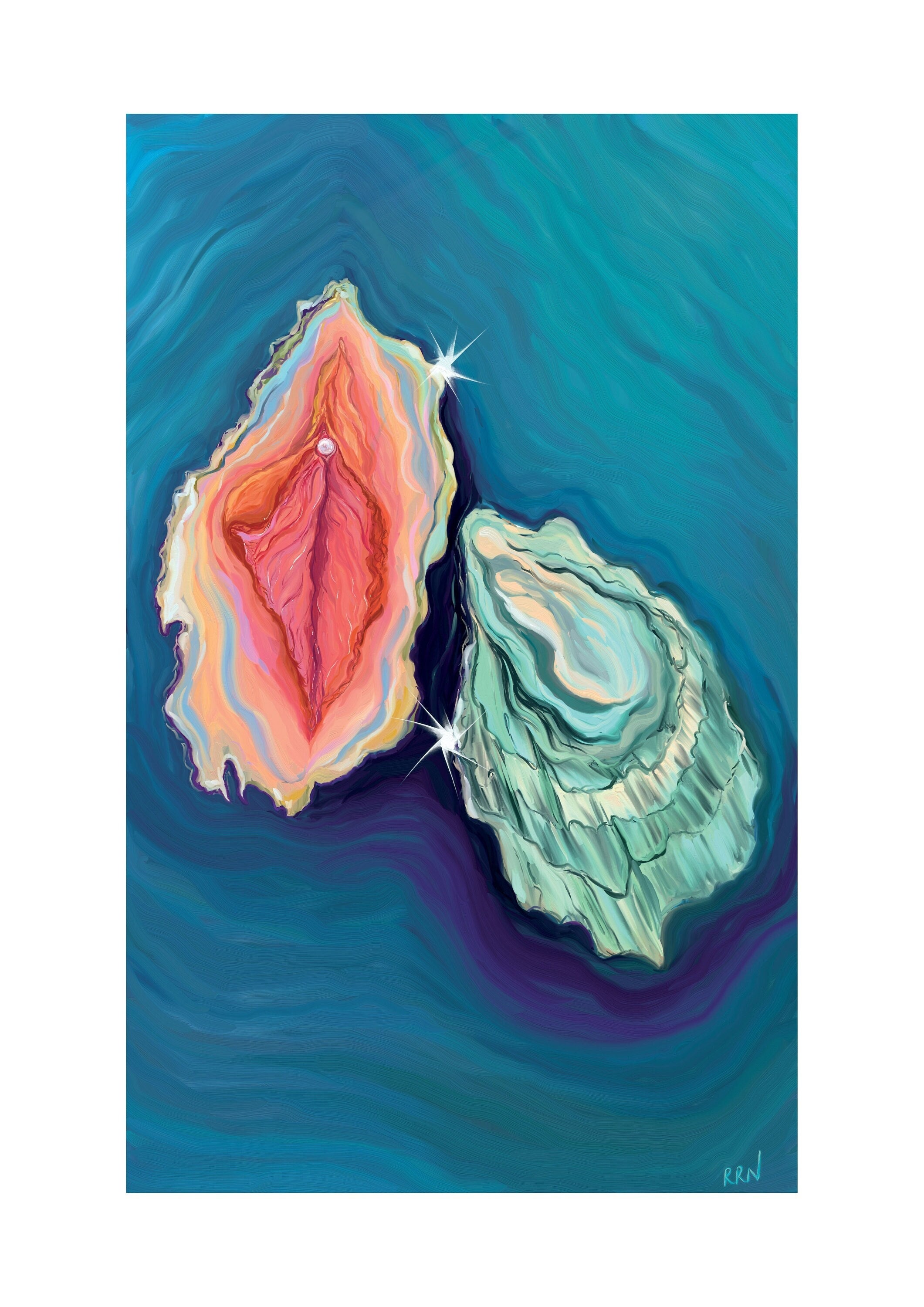 A3 Vulva Art Print Yoni Oyster Shell Feminism and Woman - Etsy UK