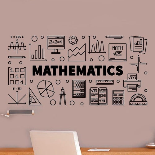 Mathematics Wall Decal Math Classroom Decor School Vinyl - Etsy