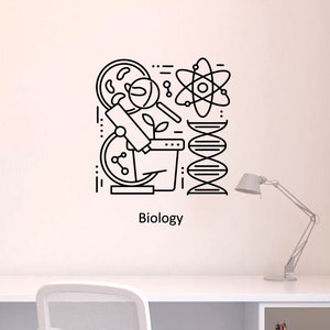 Biology Science Wall Vinyl Decal School Education Sticker Home Office ...