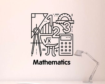 Mathematics Wall Vinyl Decal Sticker Education Science School | Etsy