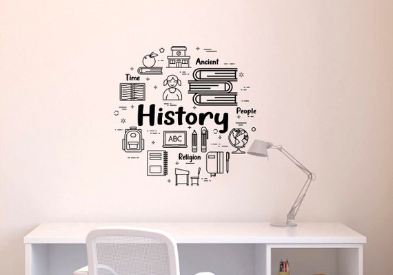 History Wall Vinyl Decal School Education Sticker Home Office - Etsy