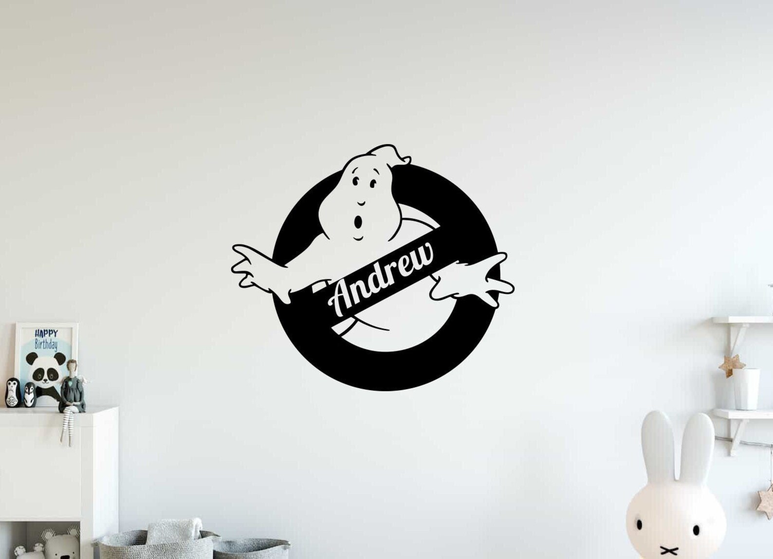 Ghostbusters Custom Name Wall Decal Personalized Vinyl Sticker | Etsy