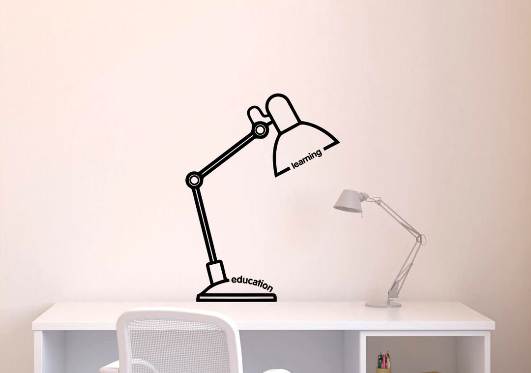 Desk Lamp Wall Vinyl Decal Sticker Education Learning Creative Office ...
