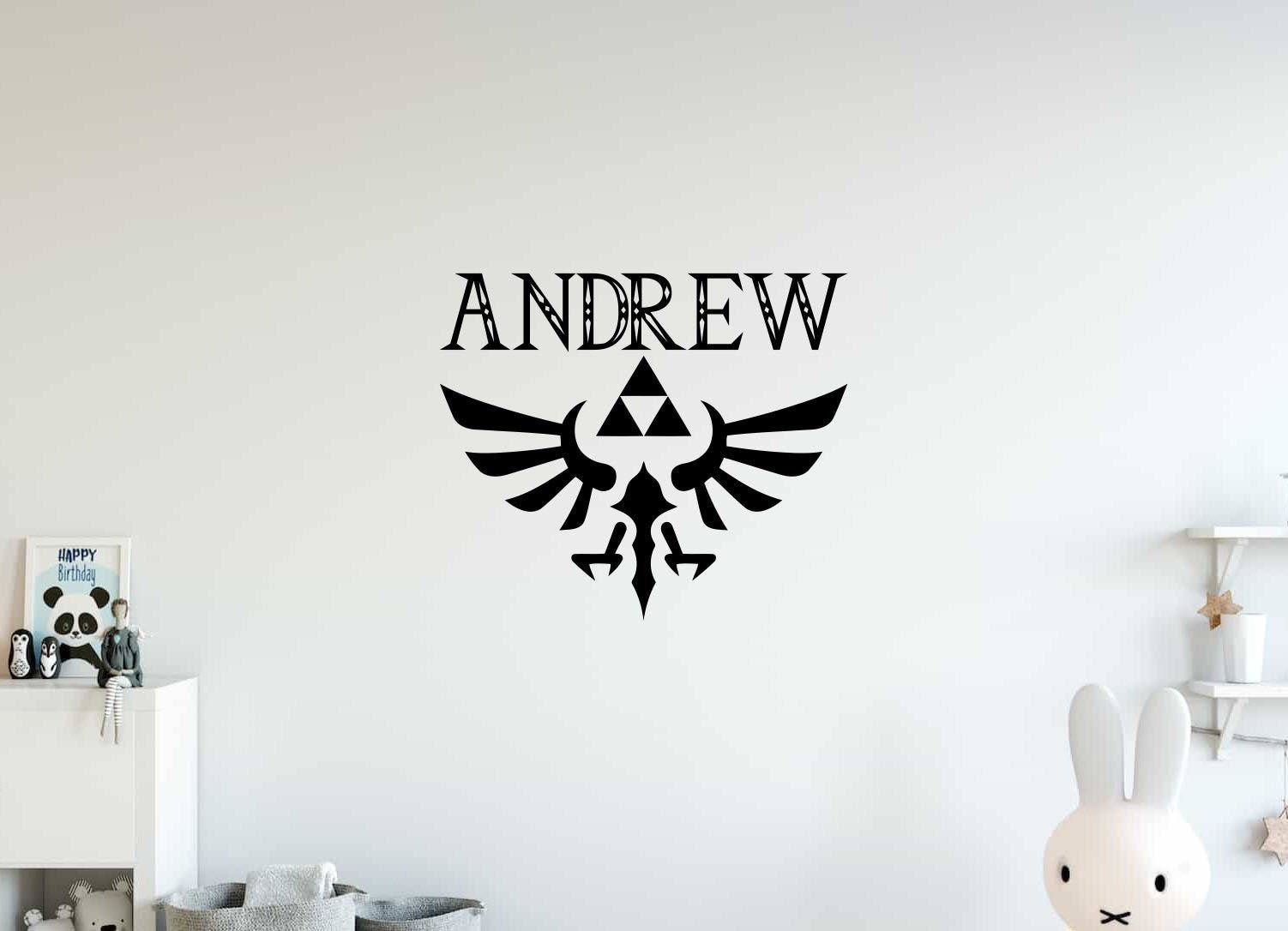 Zelda Triforce Custom Name Wall Decal Personalized Vinyl - Etsy