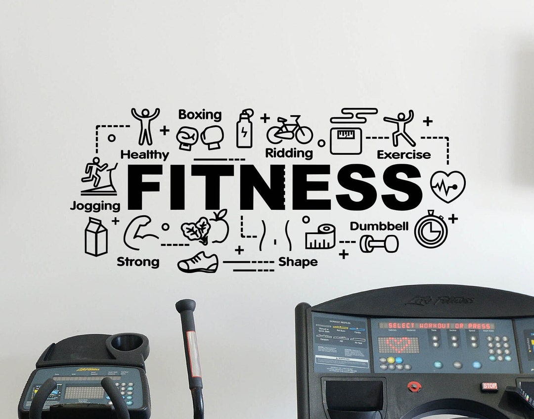 Fitness Wall Decal Vinyl Sticker Sport Home Gym Decor 153(alw) - Etsy
