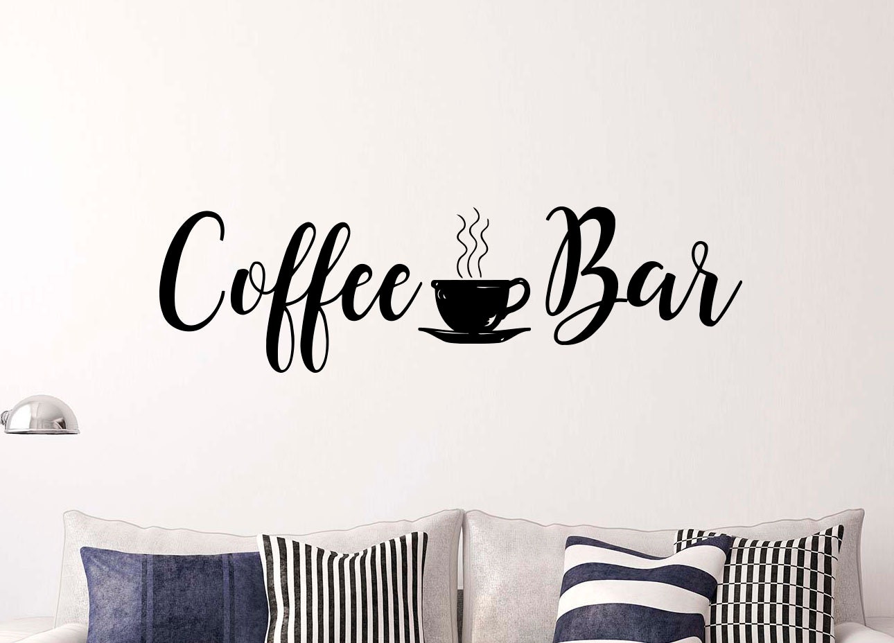Coffee Bar Wall Vinyl Decal Office Emblem Sticker Logo Home - Etsy
