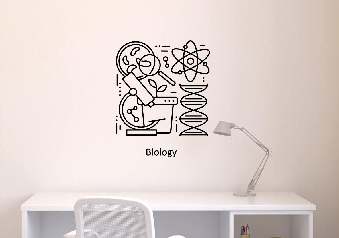 Biology Science Wall Vinyl Decal School Education Sticker Home | Etsy