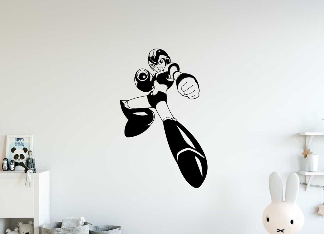 Mega Man Wall Decal Video Game Vinyl Sticker Nursery Kids Cartoon ...